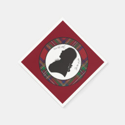 Robbie Burns silhouette napkins | Zazzle