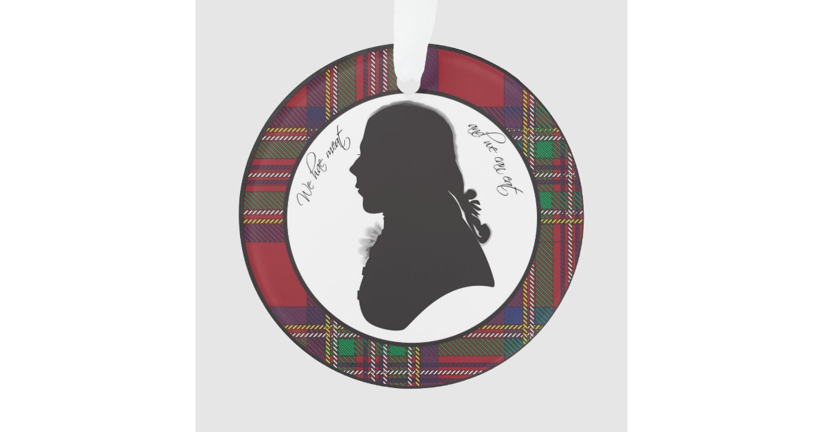 Robbie Burns silhouette ornament | Zazzle