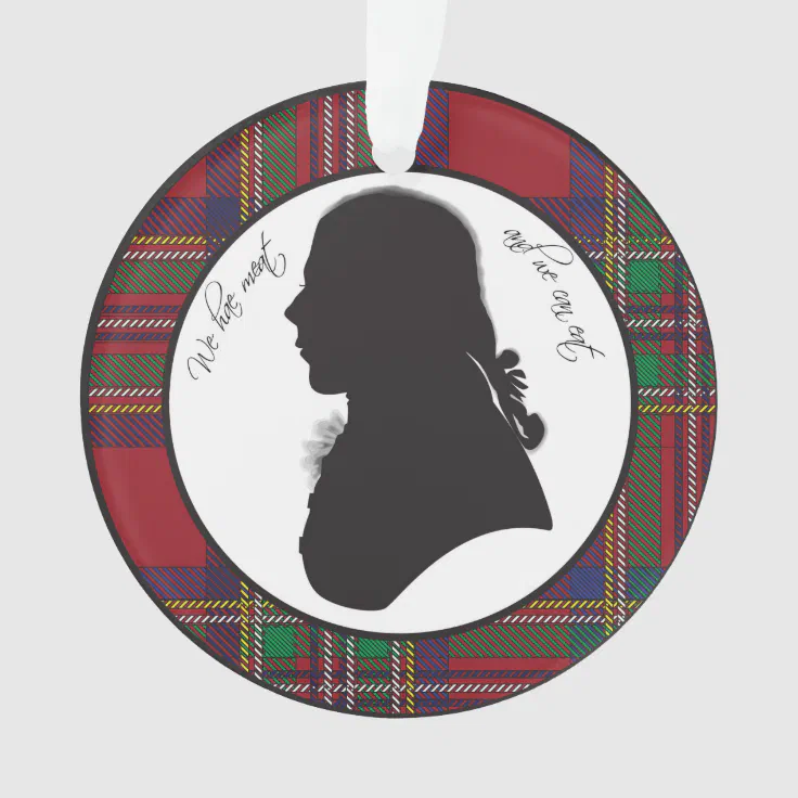 Robbie Burns silhouette ornament | Zazzle