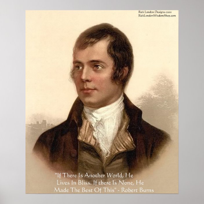 Robert Burns Famous Quote Poster | Zazzle.com