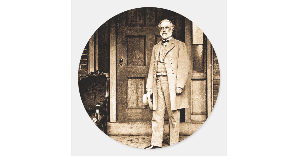 Robert E. Lee Vintage Mathew Brady Classic Round Sticker | Zazzle