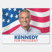 Robert F Kennedy JR 2024 - with flag background Sign | Zazzle