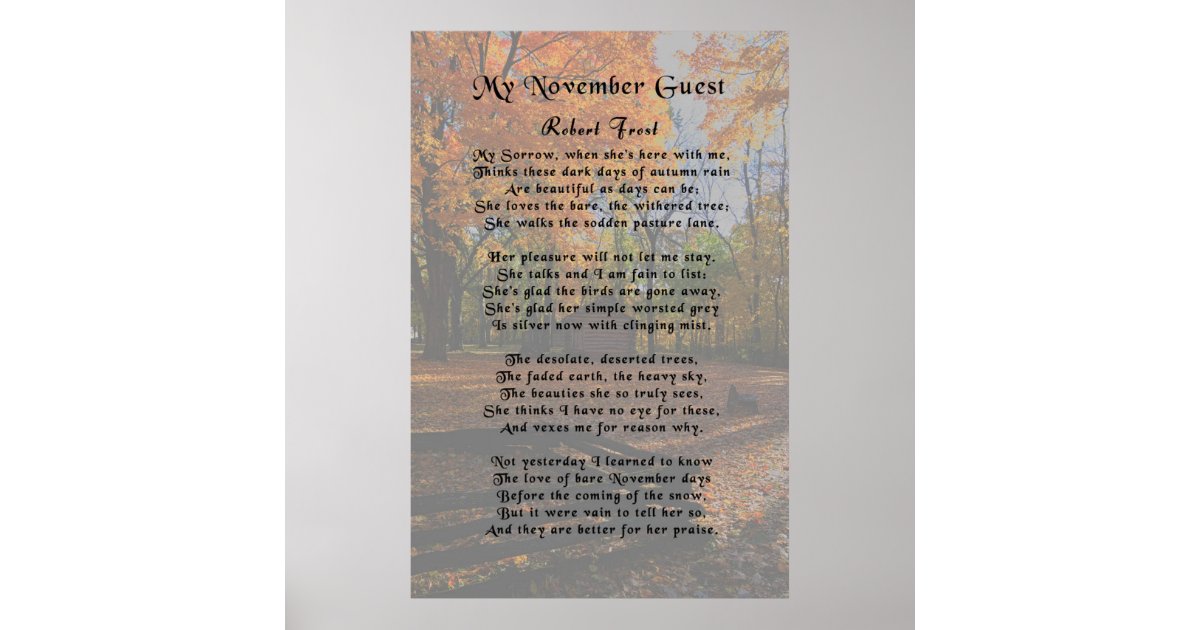 Robert Frost, My November Guest Poster | Zazzle