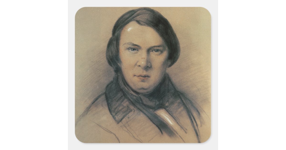 Robert Schumann 1853 Square Sticker | Zazzle