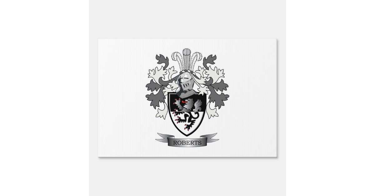 Roberts Family Crest Coat of Arms Sign | Zazzle