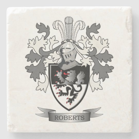 Roberts Family Crest Coat of Arms Stone Coaster | Zazzle.com