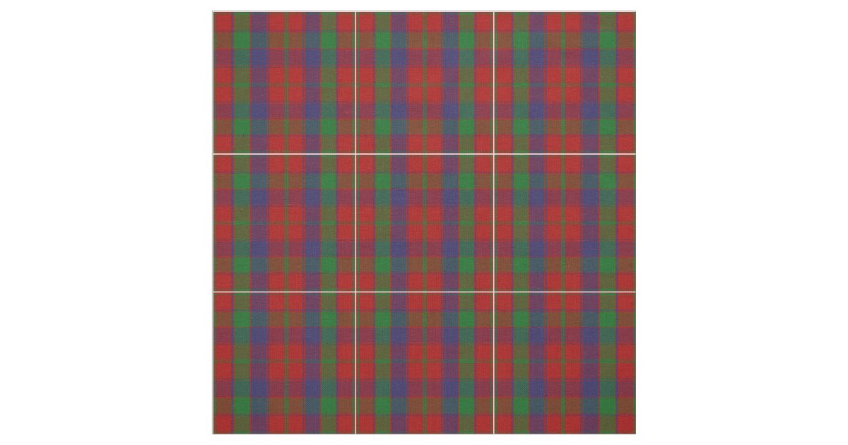 Robertson Tartan Print Fabric | Zazzle