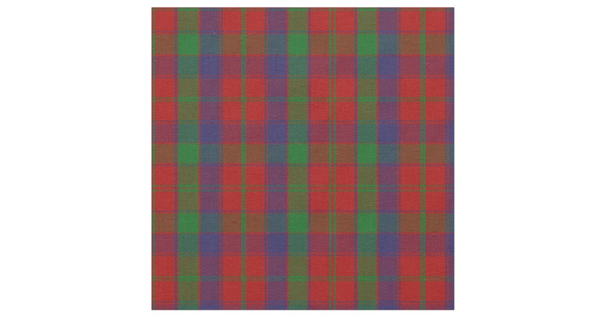 Robertson Tartan Print Fabric | Zazzle