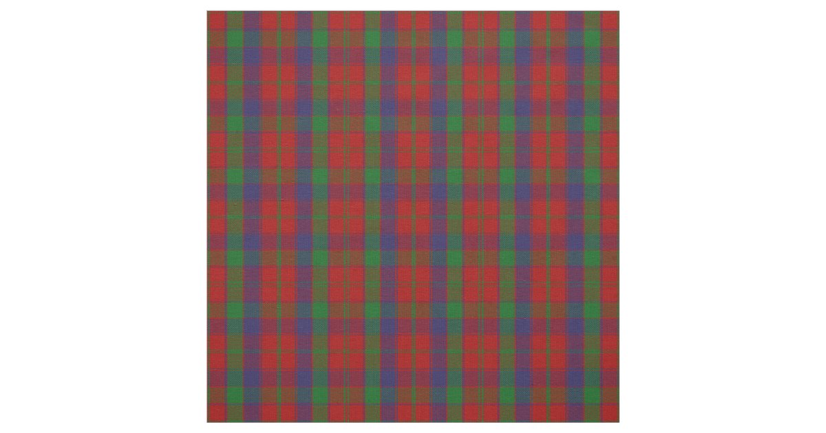 Robertson Tartan Print Fabric | Zazzle