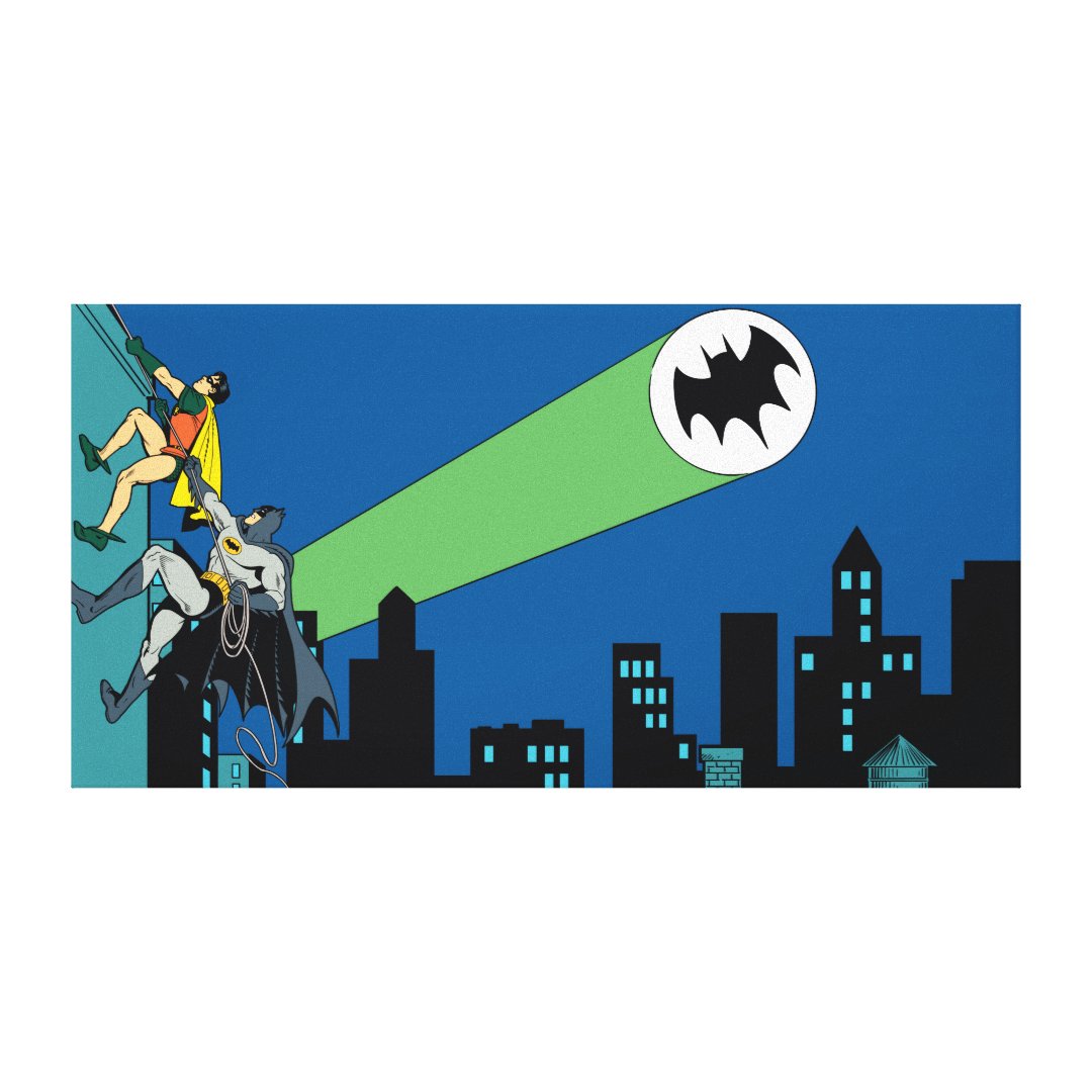 Robin And Batman Climb Canvas Print | Zazzle