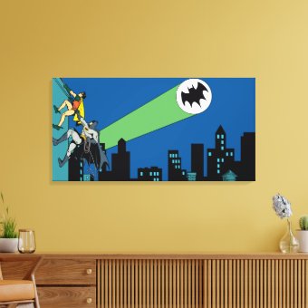 Robin And Batman Climb Canvas Print | Zazzle
