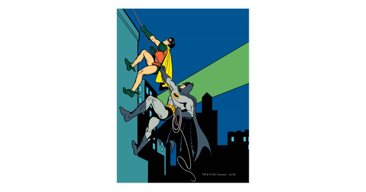 Robin And Batman Climb Postcard | Zazzle.com