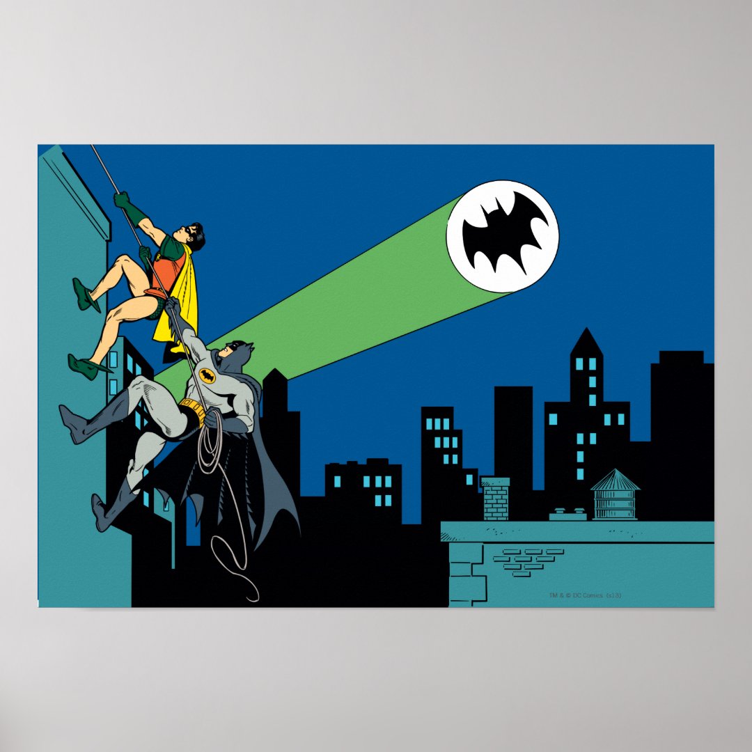 Robin And Batman Climb Poster | Zazzle
