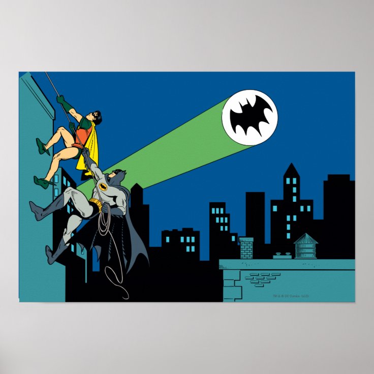 Robin And Batman Climb Poster | Zazzle
