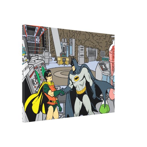 Robin And Batman Handshake Canvas Print | Zazzle