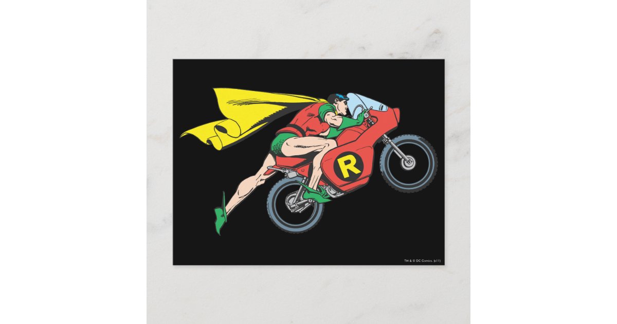 Robin & Cycle Postcard | Zazzle