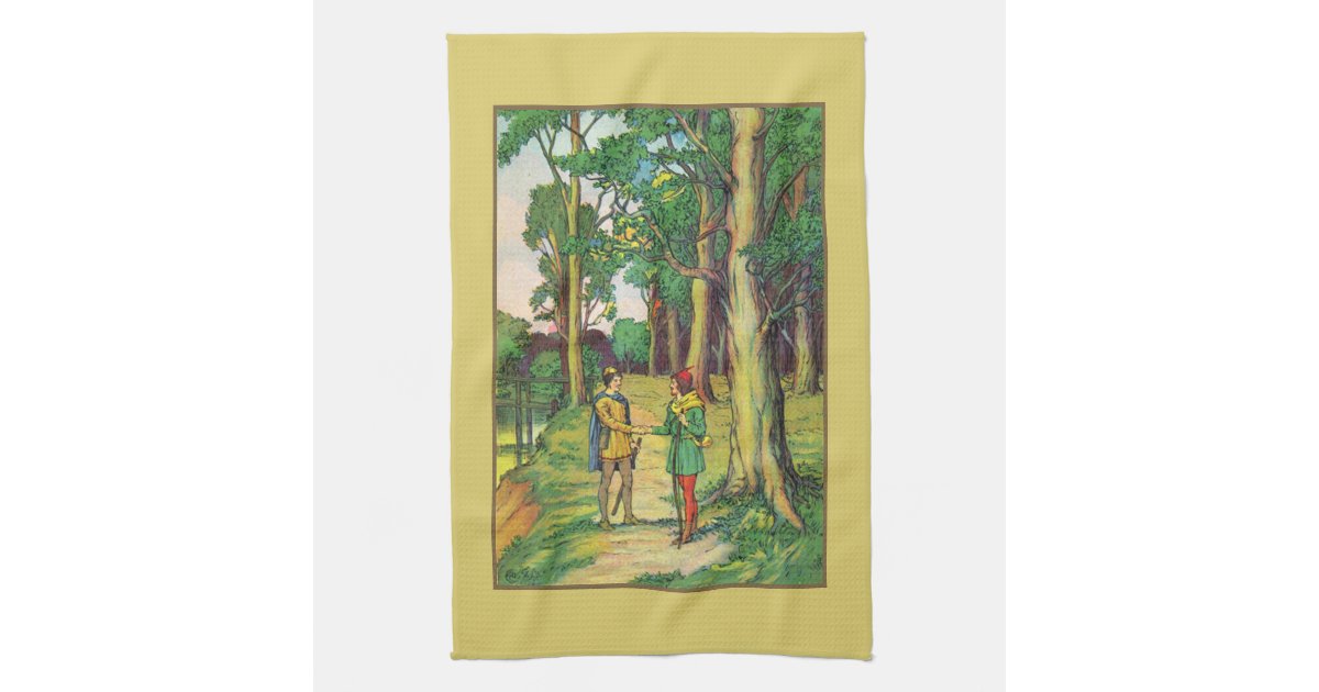 Robin Hood And Little John Kitchen Towel | Zazzle