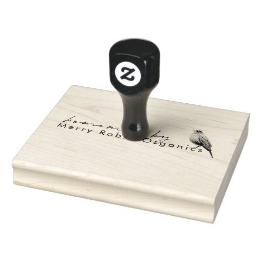 Robin Script Homemade By Rubber Stamp | Zazzle
