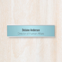Robin Shell Blue Metallic Personalized Name Plate | Zazzle