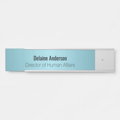 Robin Shell Blue Metallic Personalized Name Plate | Zazzle