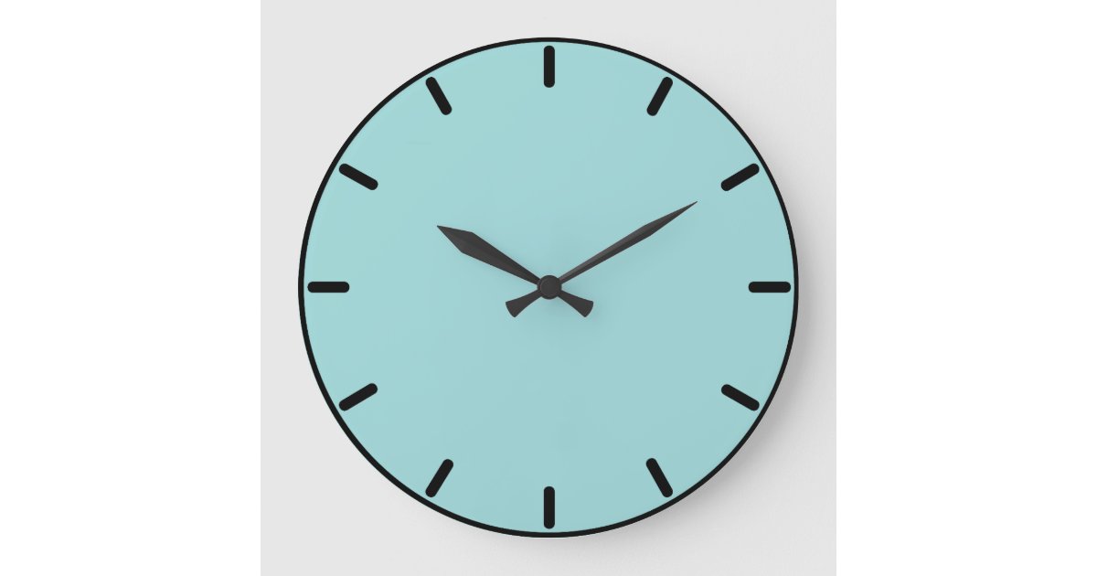 Robin's Egg Blue Round Wall Clock | Zazzle