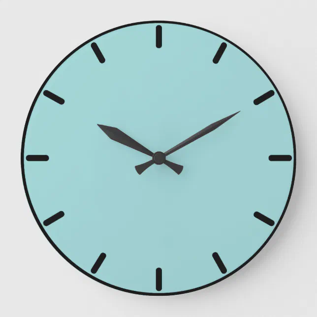 Robin's Egg Blue Round Wall Clock | Zazzle