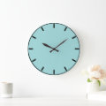 Robin's Egg Blue Round Wall Clock | Zazzle