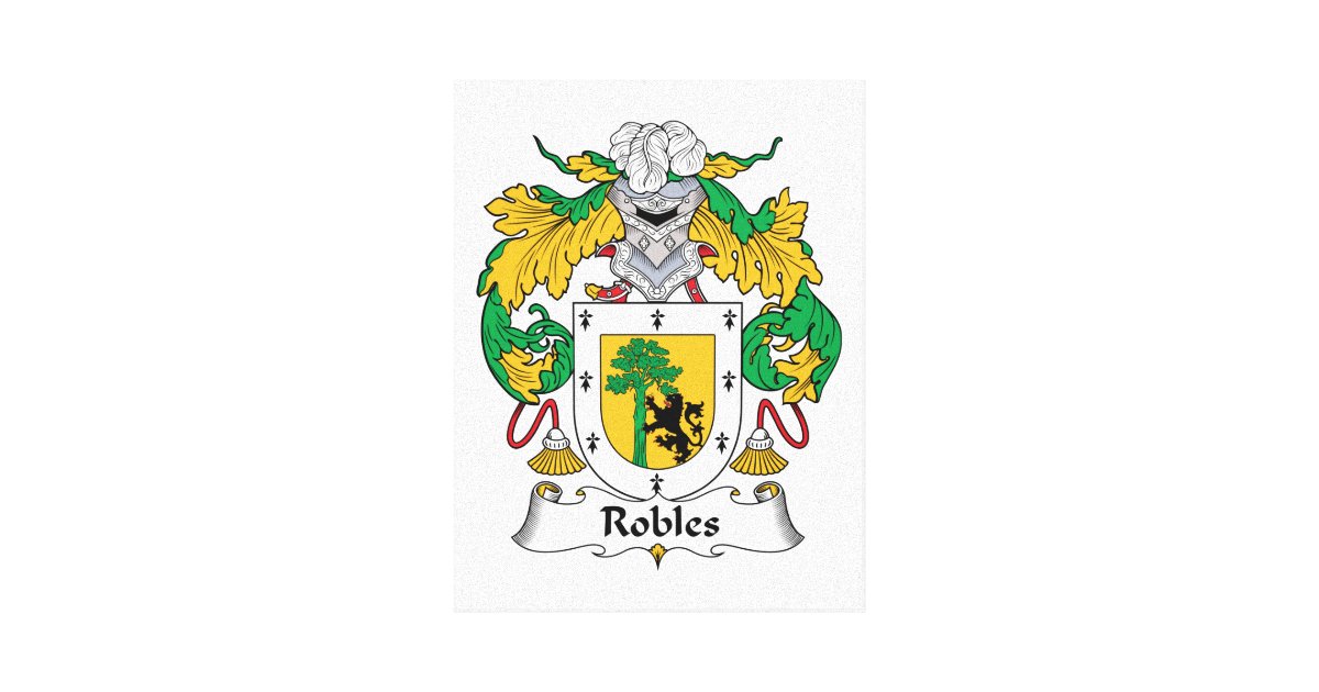 Robles Family Crest Canvas Print | Zazzle