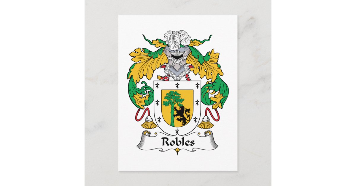 Robles Family Crest Postcard | Zazzle