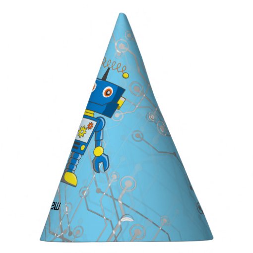 Robot 1st Birthday Party Hat | Zazzle