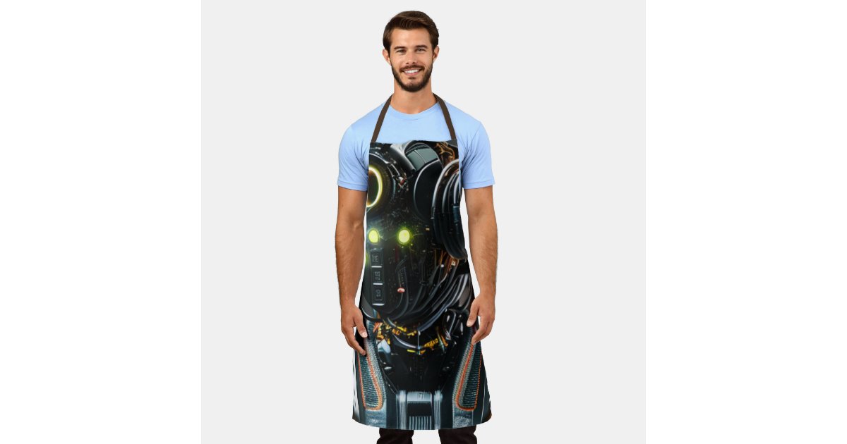 Robot 3 chef apron | Zazzle