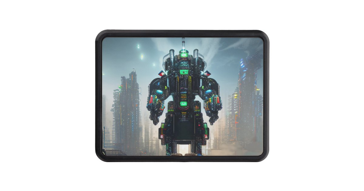 Robot 4 hitch cover receiver | Zazzle