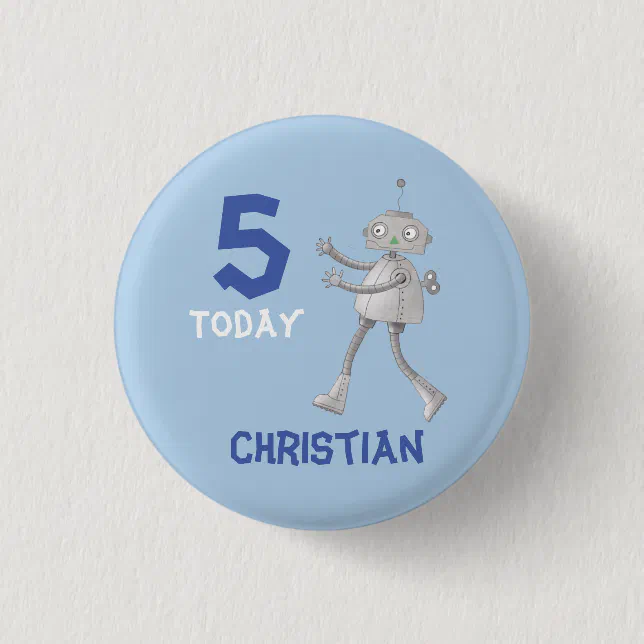 Robot age Badge Button | Zazzle