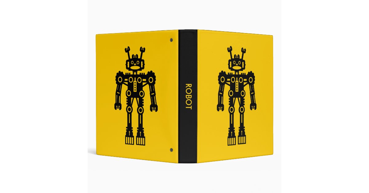 Robot - Amber Binder | Zazzle