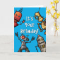 Robot Birthday Card | Zazzle