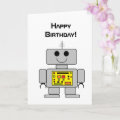 "Robot" Birthday Card | Zazzle