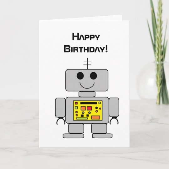 "Robot" Birthday Card | Zazzle.com