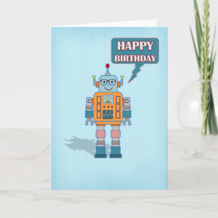 Robot Birthday Card | Zazzle.com