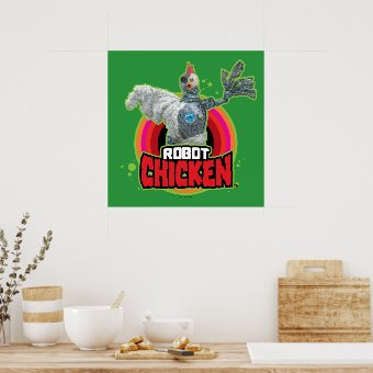 Robot Chicken Character Logo Poster | Zazzle