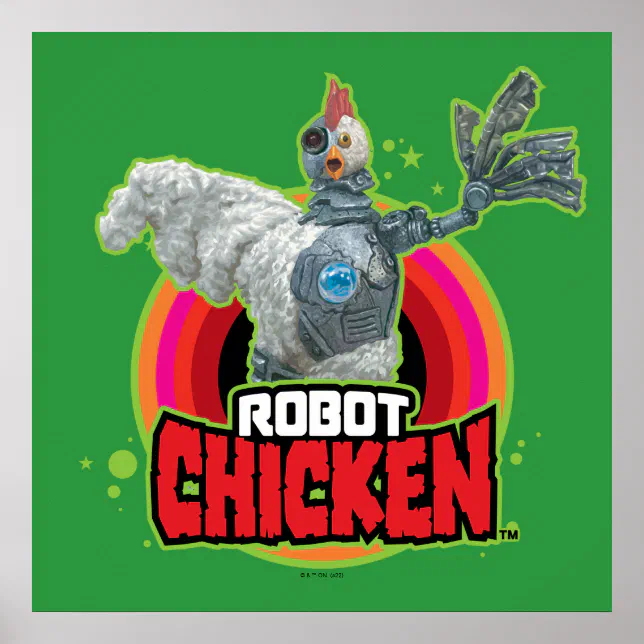 Robot Chicken Character Logo Poster | Zazzle