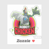 Robot Chicken Character Logo Sticker | Zazzle
