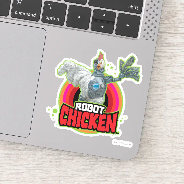 Robot Chicken Character Logo Sticker | Zazzle