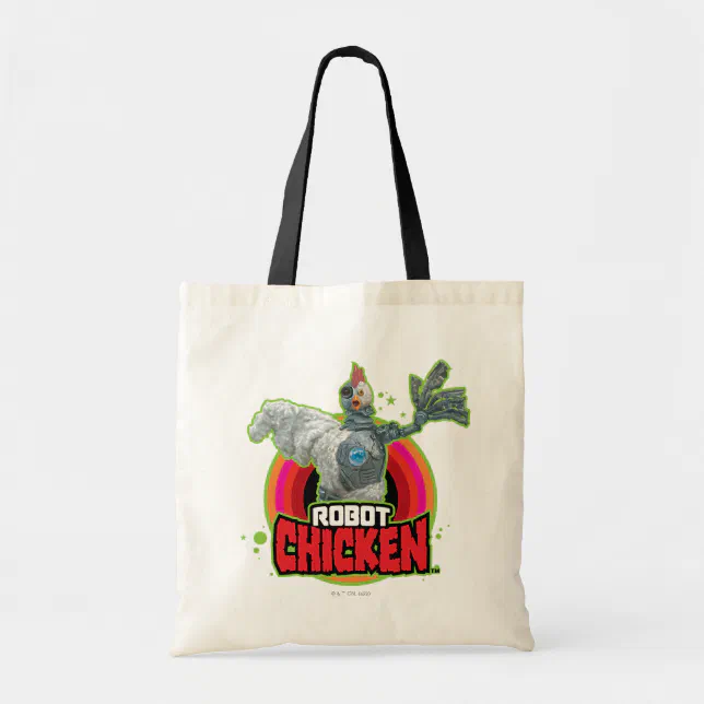 Robot Chicken Character Logo Tote Bag | Zazzle