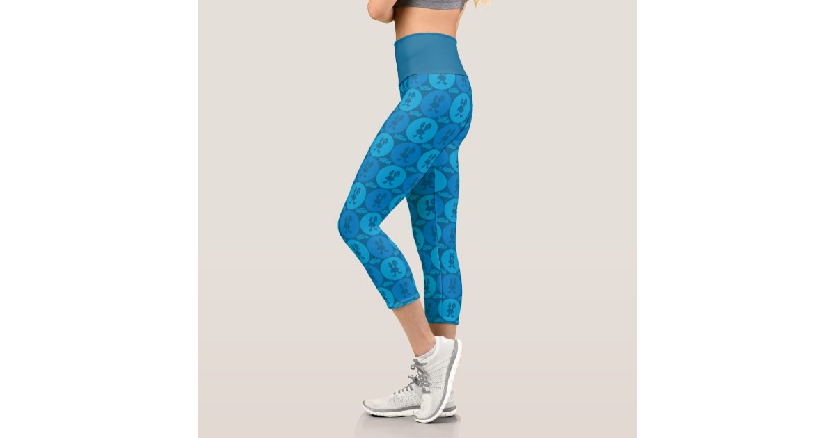 Robot Chicken Circle Pattern Capri Leggings | Zazzle