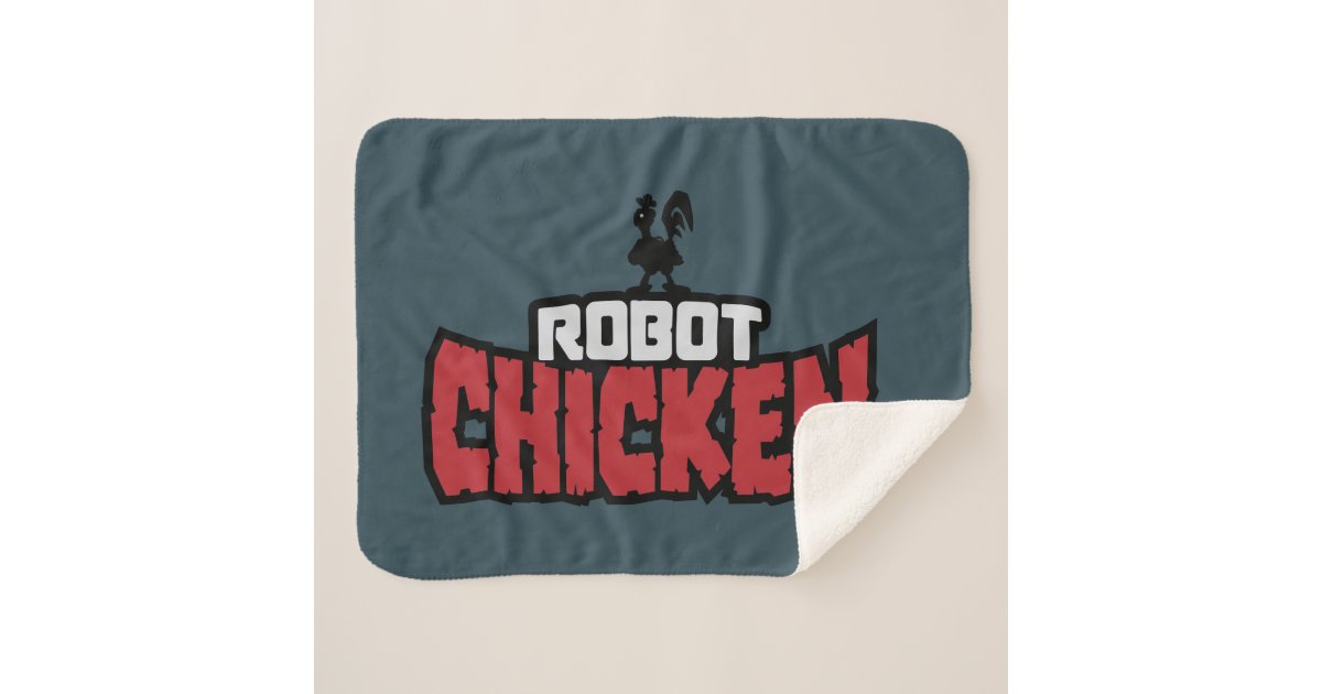 Robot Chicken Logo Sherpa Blanket | Zazzle