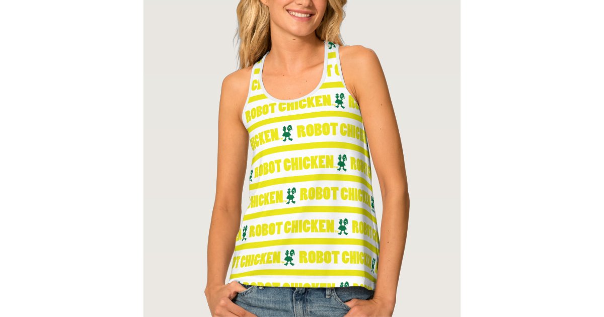 Robot Chicken Stripe Pattern Tank Top | Zazzle