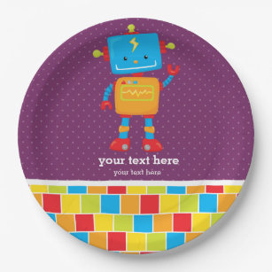 Robot Plates | Zazzle