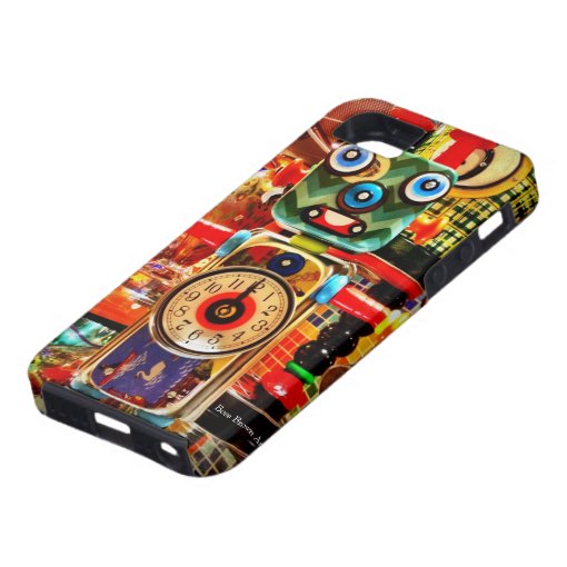 Robot Clock Recycled Art iPhone 5 Case | Zazzle