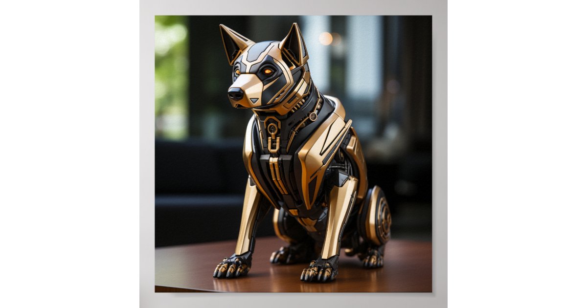 Robot Dog Art Poster | Zazzle