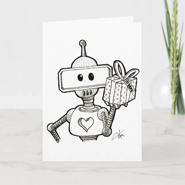 Robot Greeting Card | Zazzle